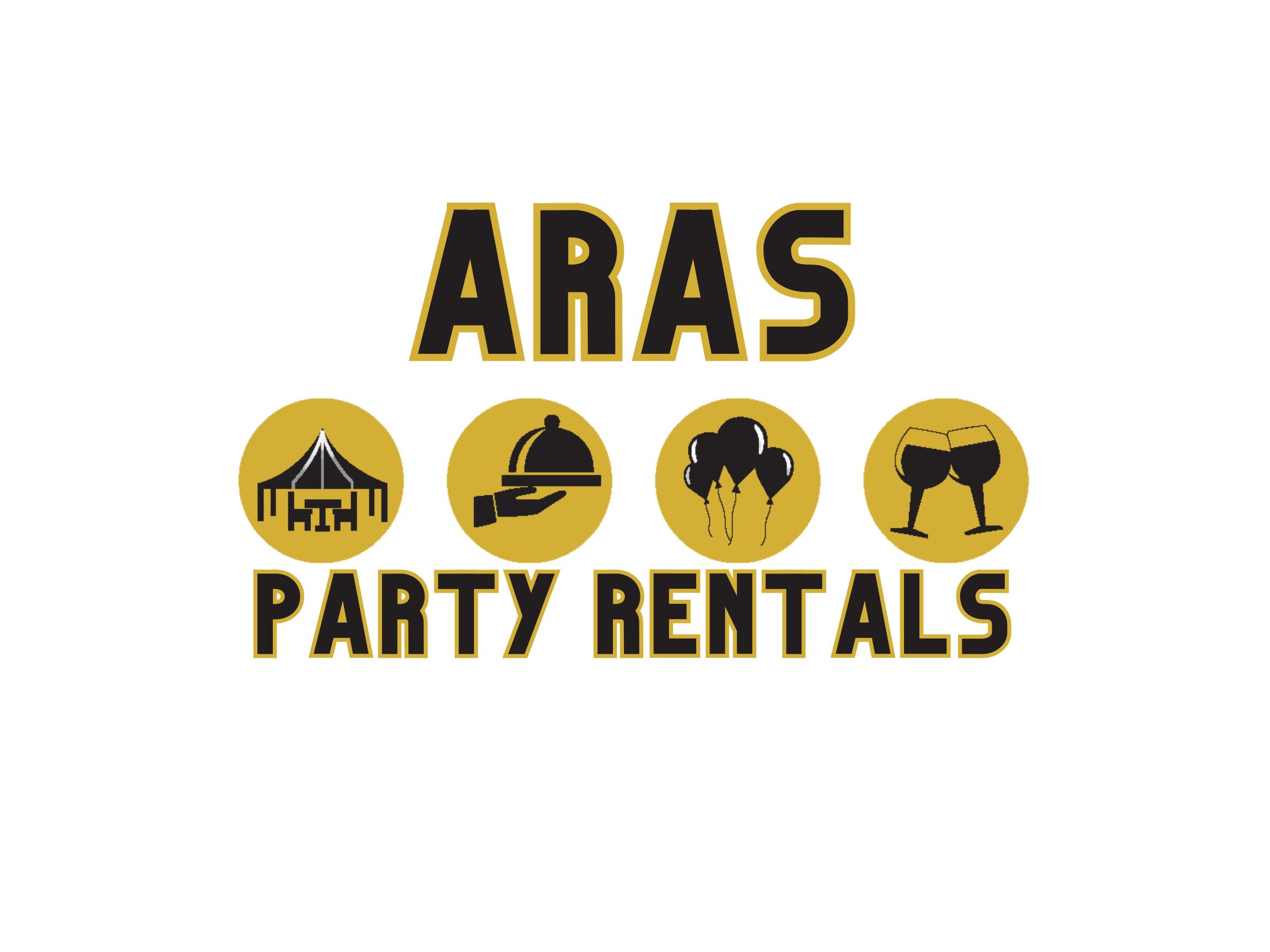 Gold Raffle Drum - Aras Party Rentals
