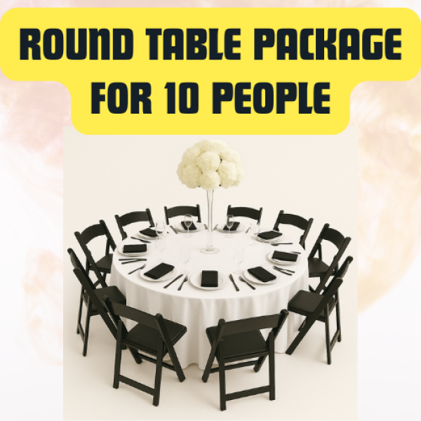 Round Table Package #2 – 10 PEOPLE - Aras Party Rentals